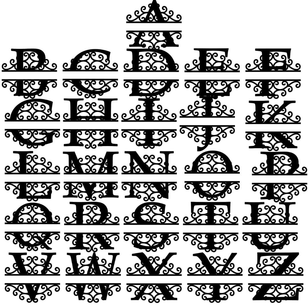 Custom Monogram Letter Name Metal Sign – Mooi Metal Art